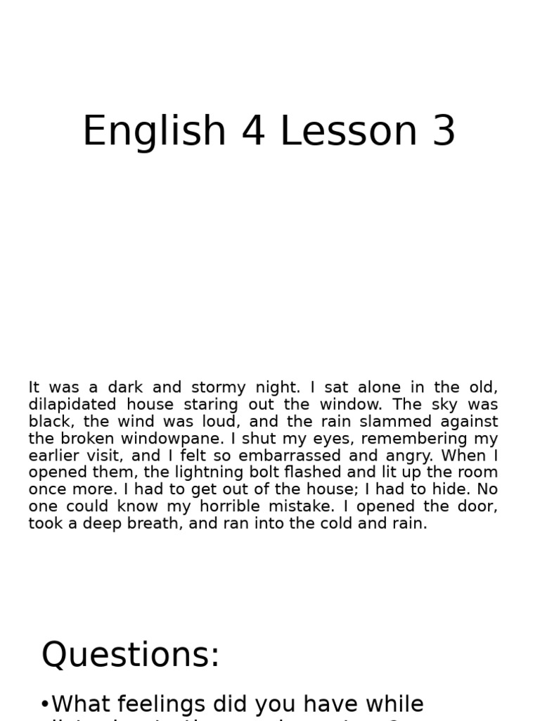 3rdQ English 4 Lesson 3 Authors Tone and Mood | PDF