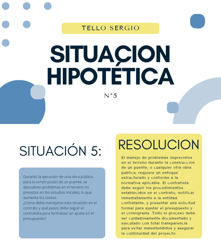 Situacion Hipotetica | PDF