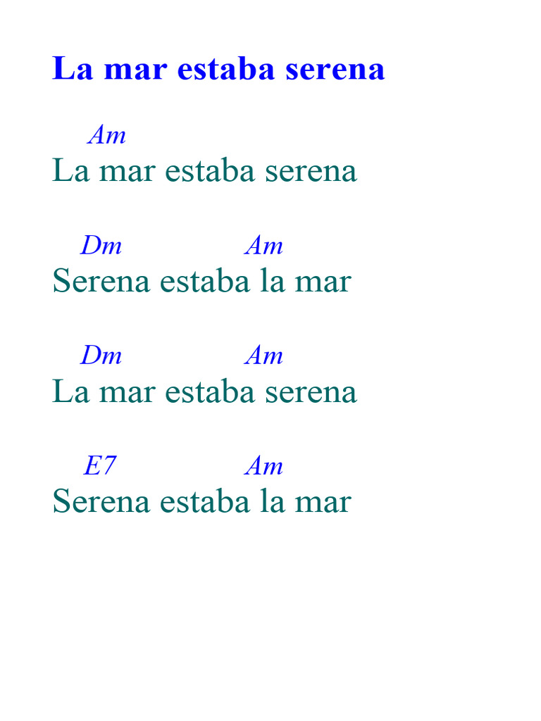 La Mar Estaba Serena | PDF