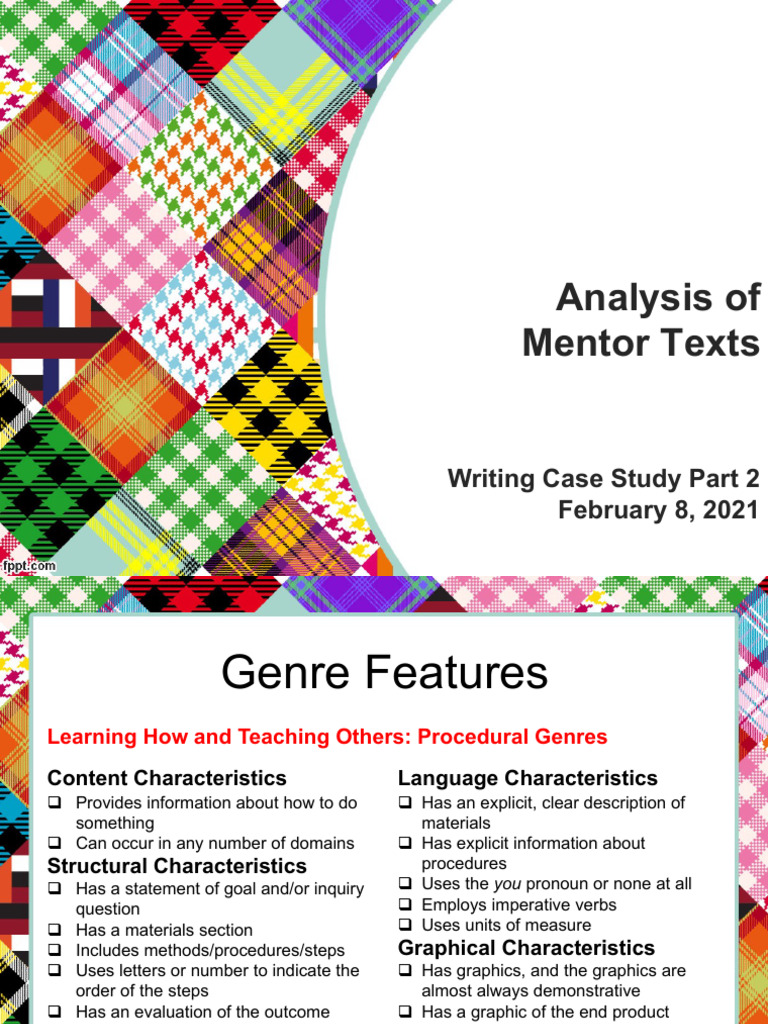 CaseStudyPart2Sample Mentor Text Analysis (1) | PDF | Linguistics ...