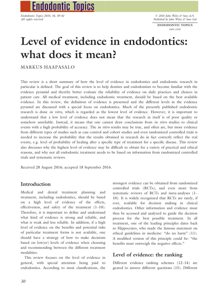 level of evidence | PDF | Randomized Controlled Trial | Cohort Study