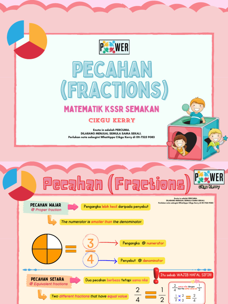 Nota Pecahan Tahun 4 | PDF