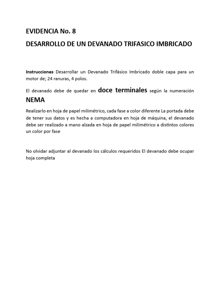Evidencia No. 8 Devanado Trifasico | PDF | Informática