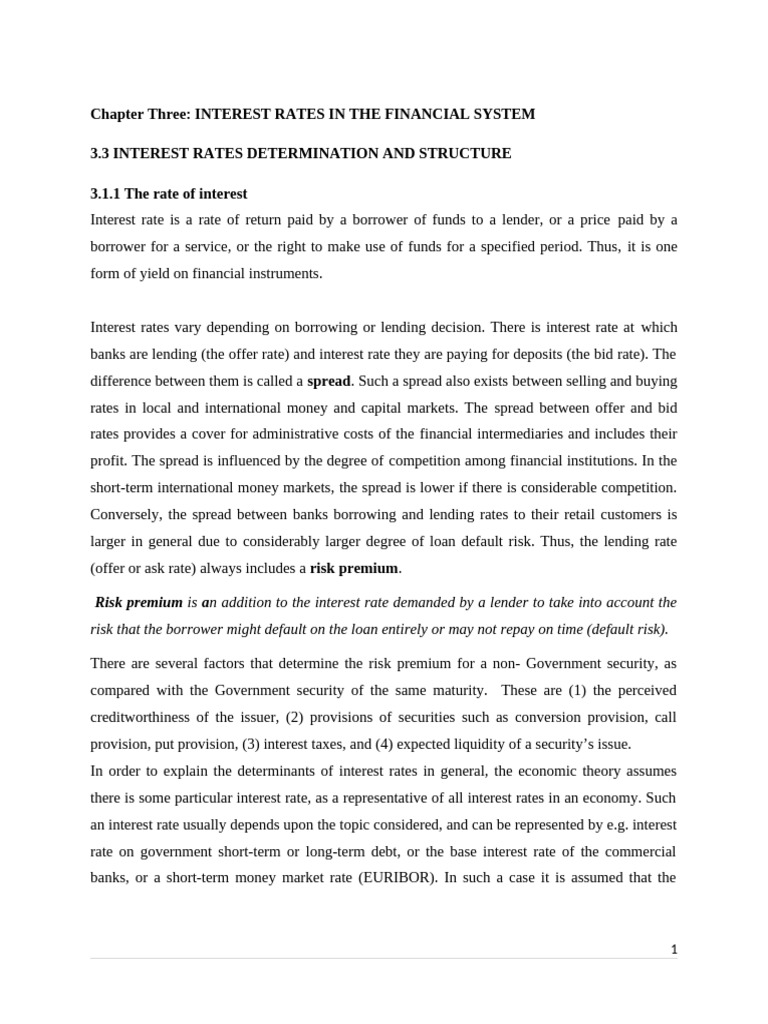 Understanding Interest Rates Dynamics | PDF | Interest | Yield Curve