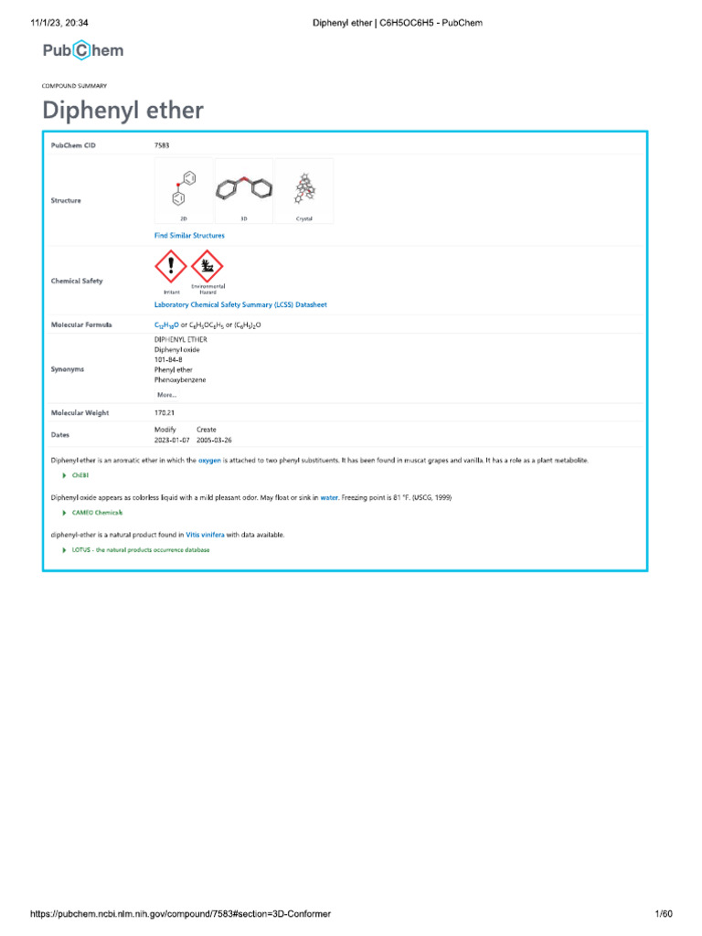 Diphenyl Ether | PDF