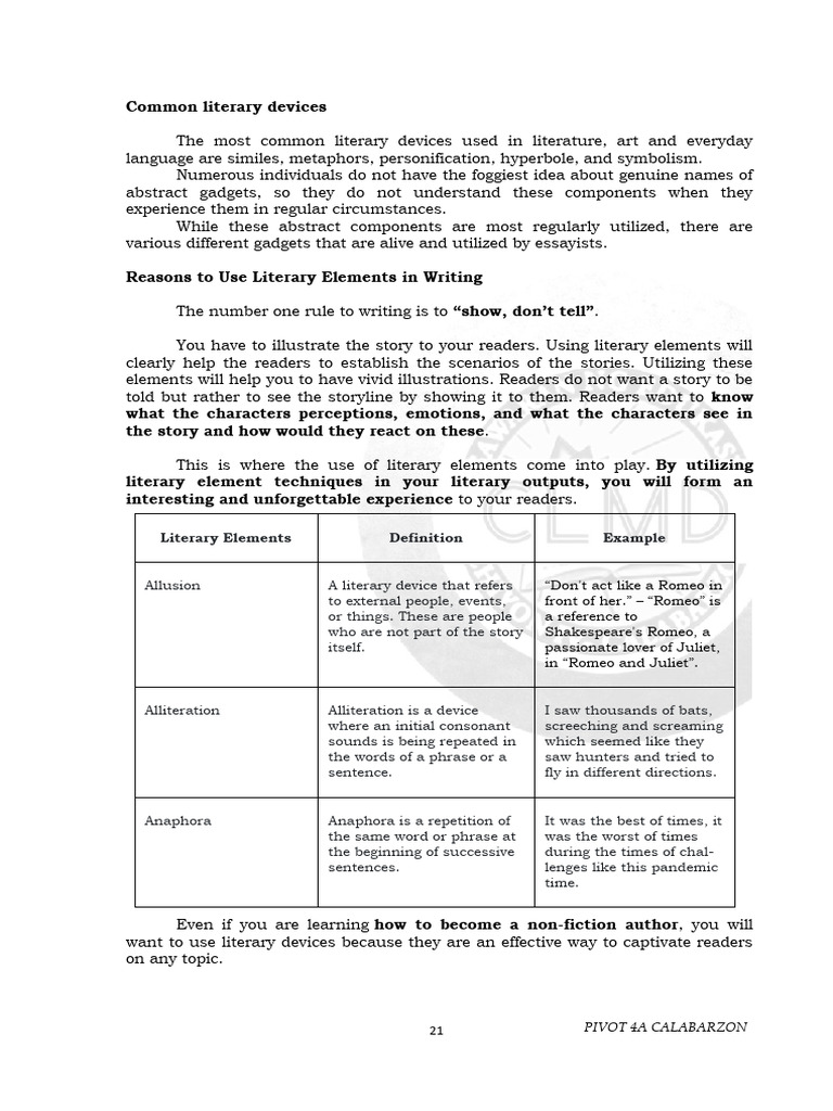 CNF Literary Elements | PDF | General Fiction
