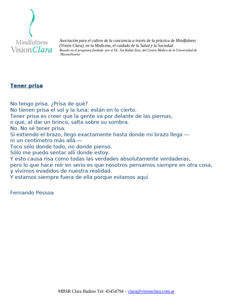 Tener Prisa | PDF | Estilo de vida