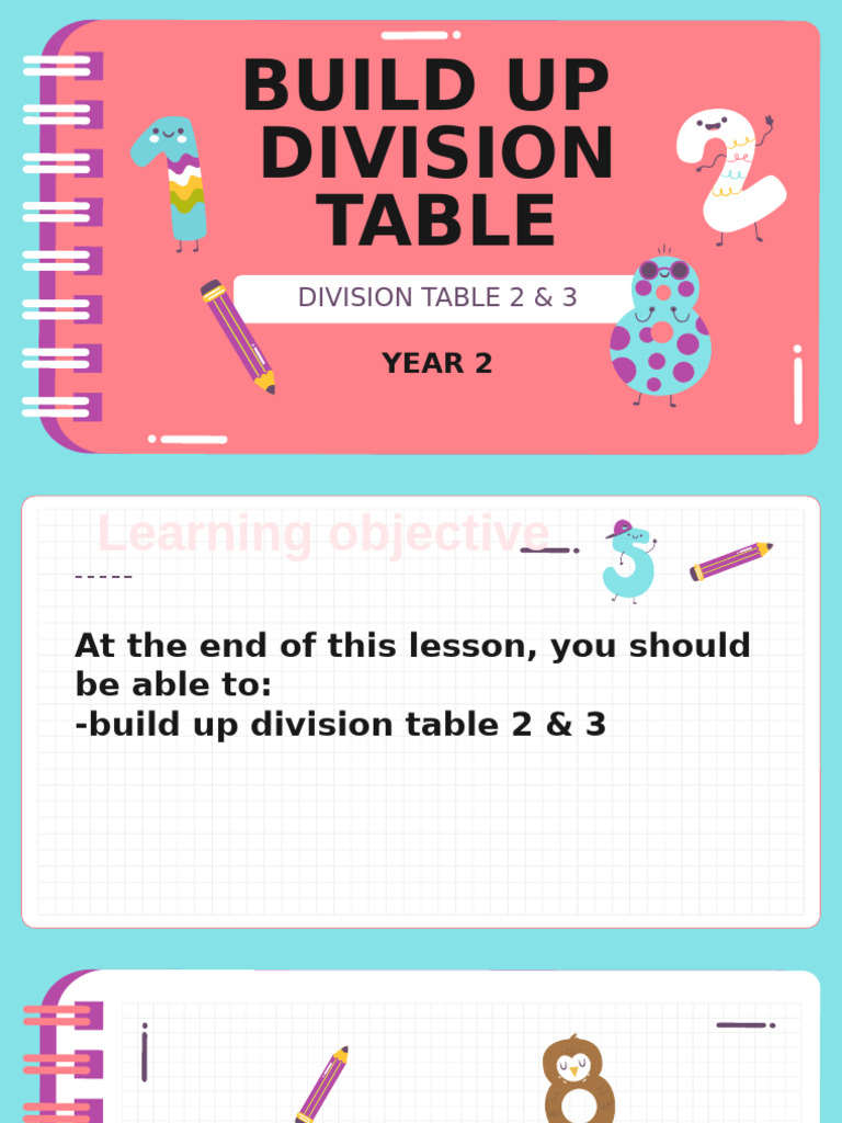 Division Tables for 2 & 3 | PDF | Teaching Methods & Materials