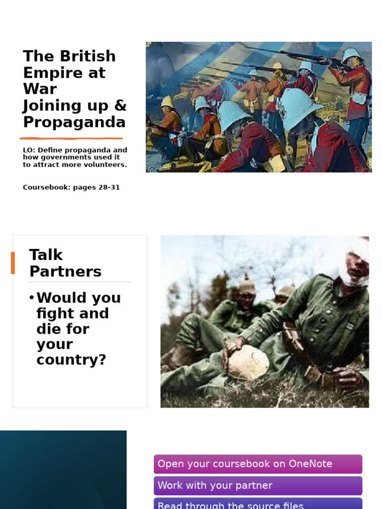 Y9 WW1 & Propaganda PPP | PDF | Career & Growth