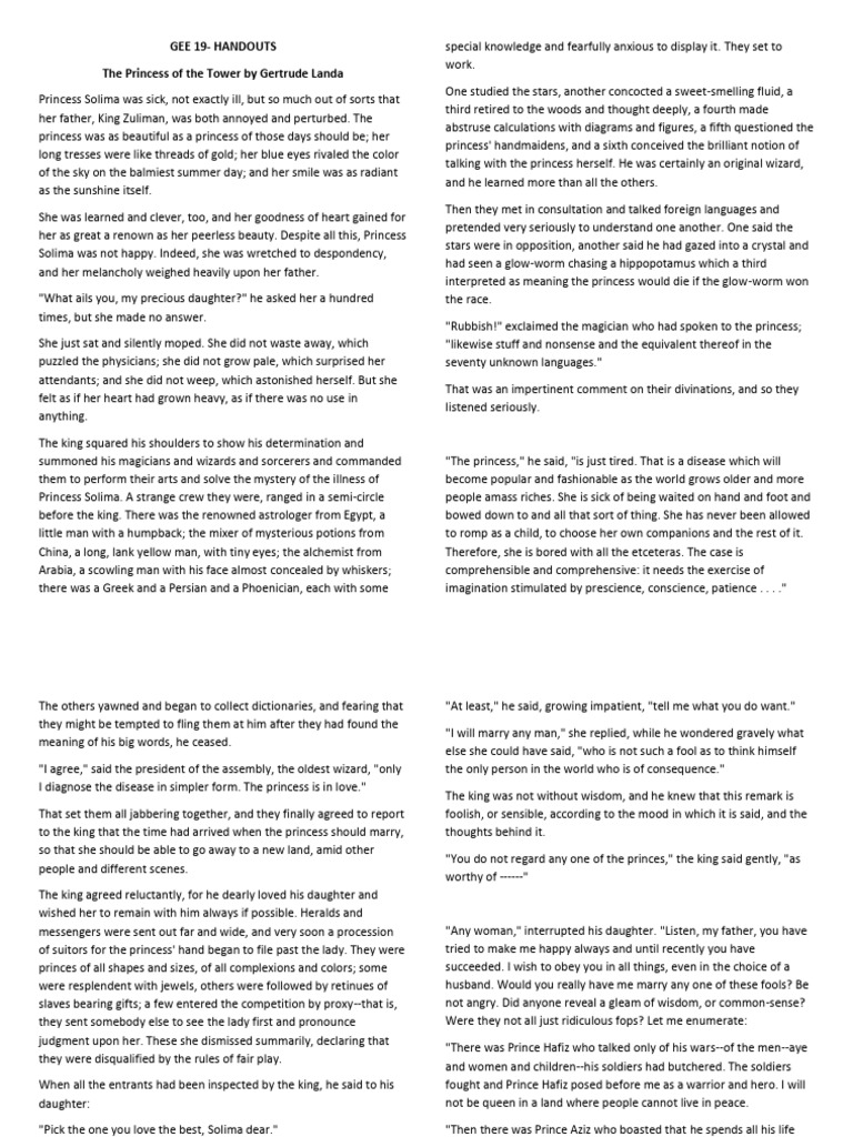 GEE 19 Handouts | PDF | Classics