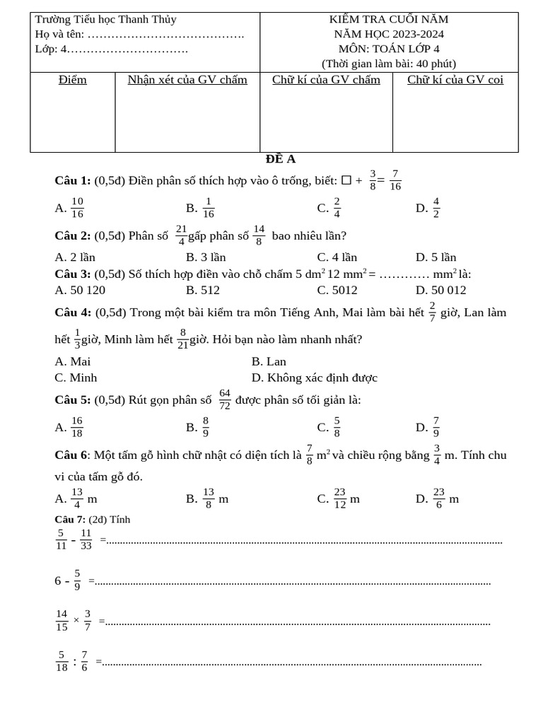 De Kiem Tra Cuoi Ki 2-KNTT | PDF