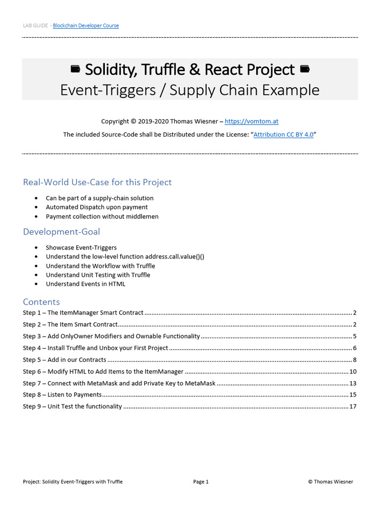 S05 Project Supply Chain Using Solidity And Truffle Updated 2020 08