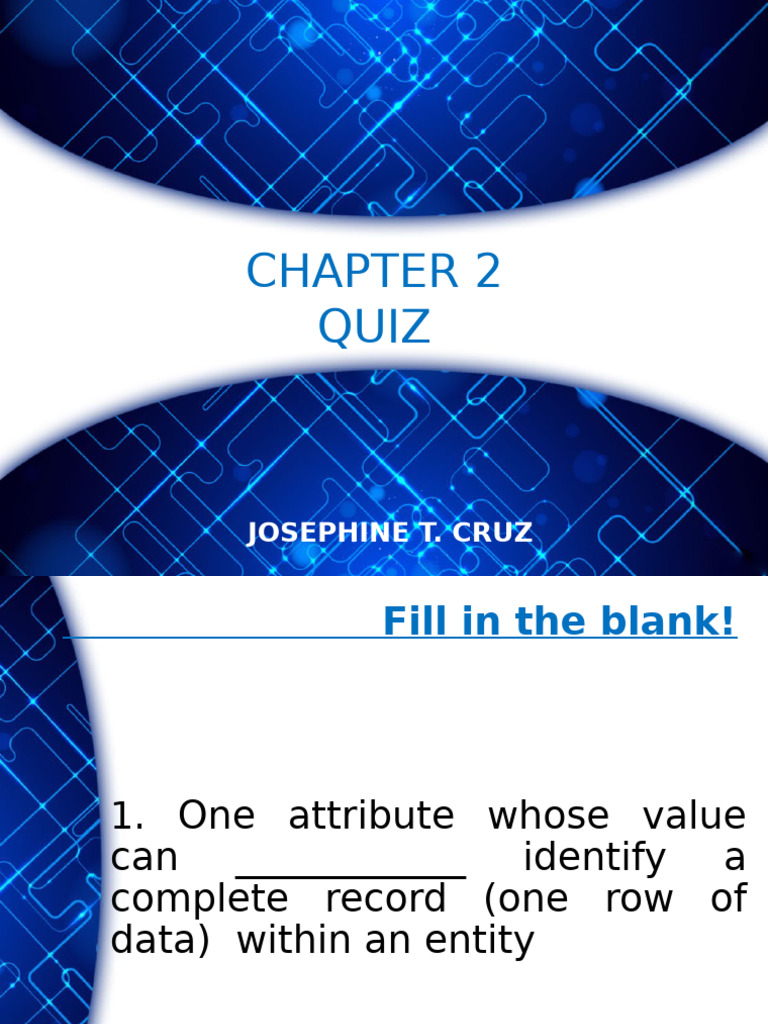 Data Modeling Quiz and Key Concepts | PDF