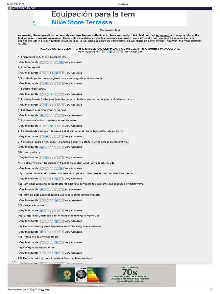 Questions enneagram | PDF | Goal | Psychology