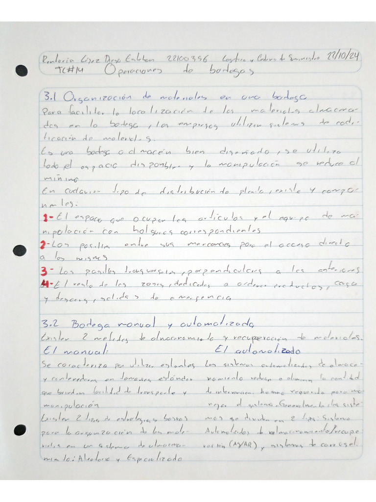 Operaciones de Bodega-Renteria - Lopez | PDF