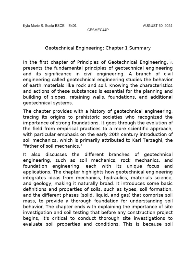 Geotechnical Engineering | PDF | Science & Mathematics