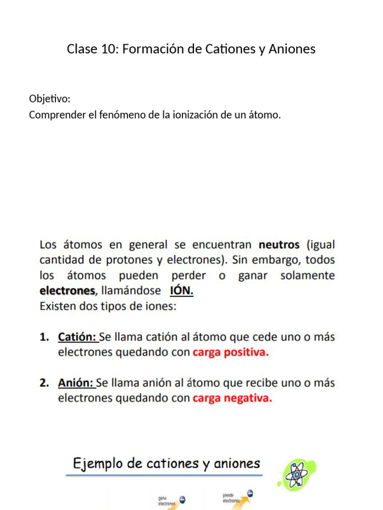 Clase 10 Formación de Iones | PDF