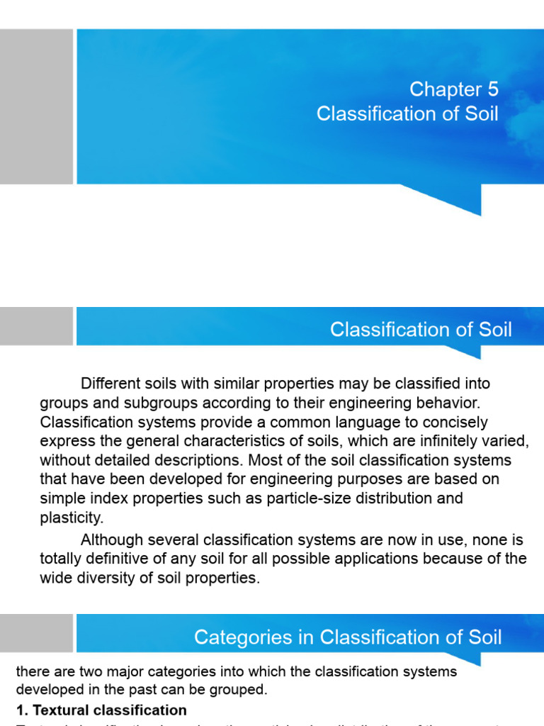 Chapter 5 Classification of Soil | PDF