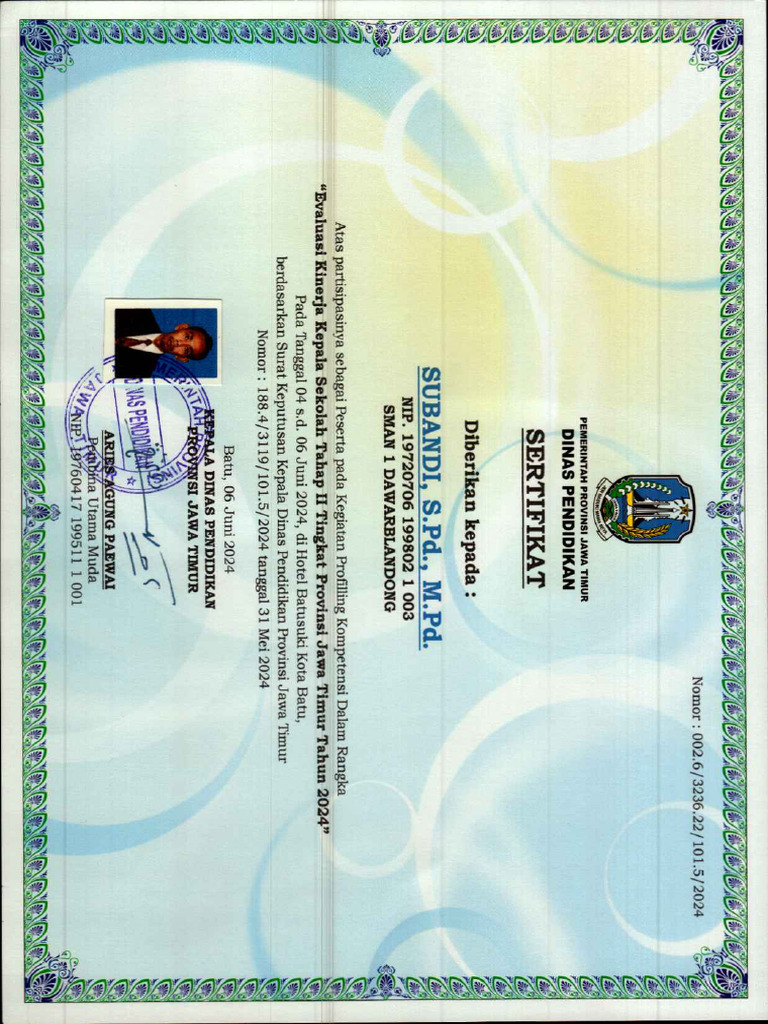 Serifikat Pak Bandi Sep 2024_00001 | PDF