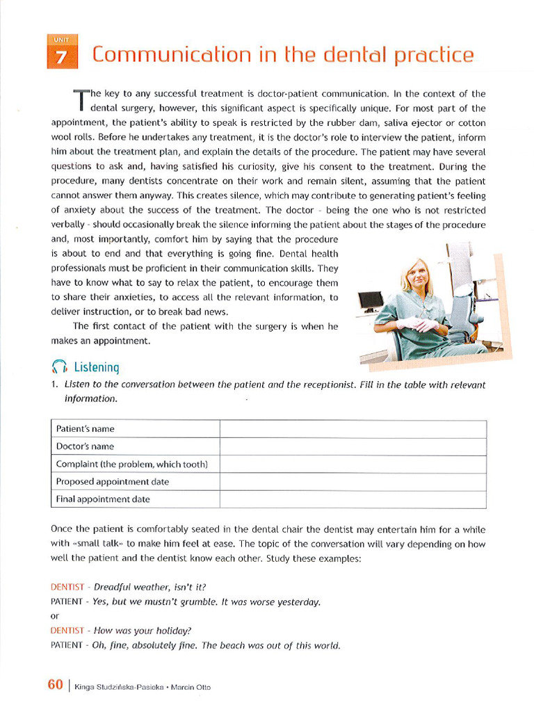 Chapter 7 - Communication in The Dental Practice | PDF