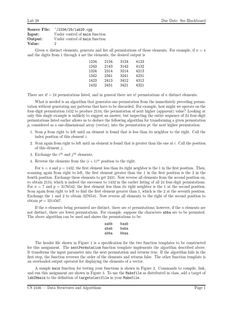 Lab 29 | PDF | Permutation | Function (Mathematics)