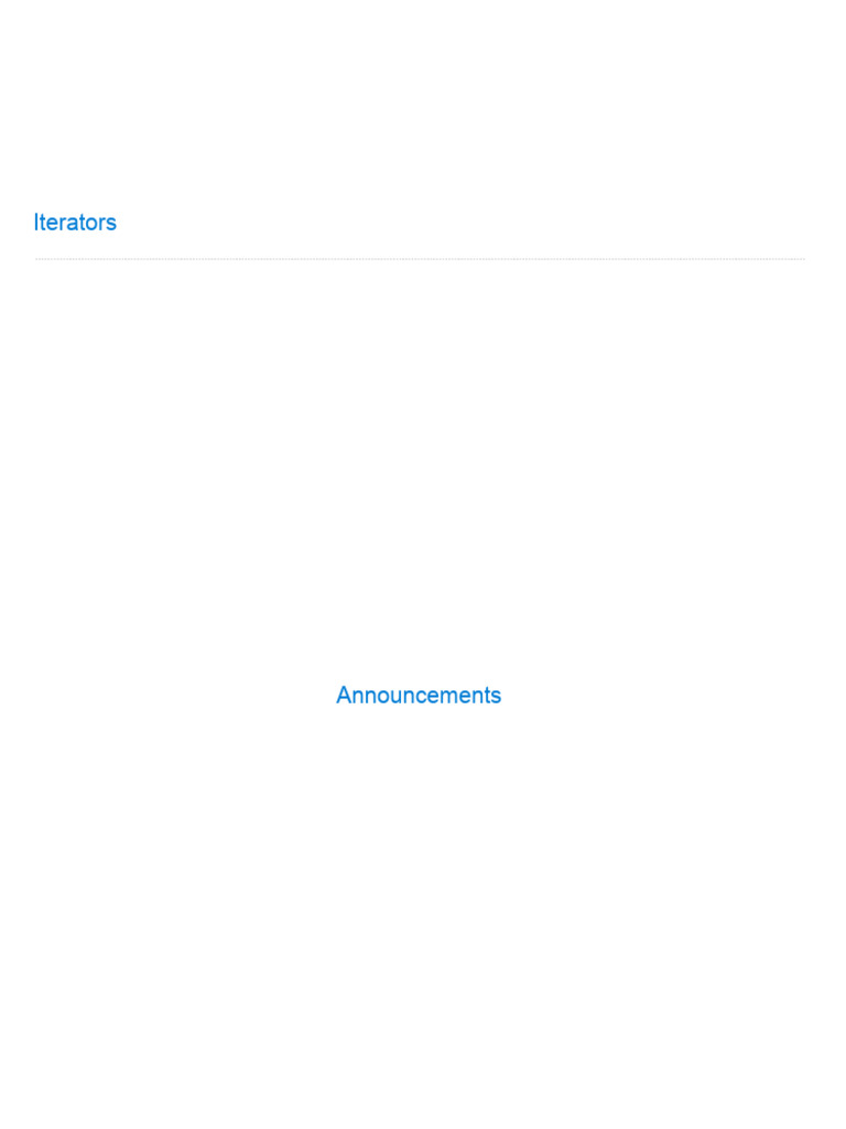 16-Iterators | PDF | Computing | Computer Programming 16-Iterators | PDF | Computing | Computer Programming