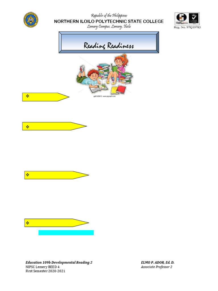MODULE 4 Developmental Reading 2 | PDF | Cognition | Learning