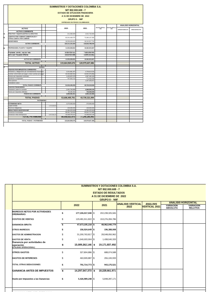 Formato Ejerc Analisis e Indicadores | PDF | normas internacionales de INFORMACION FINANCIERA ...