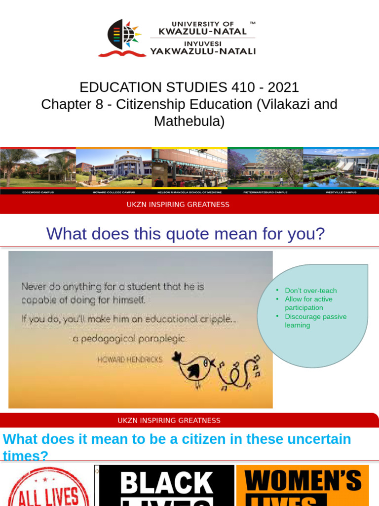 Chapter 8: Citizenship Education Insights | PDF | Citizenship | Democracy