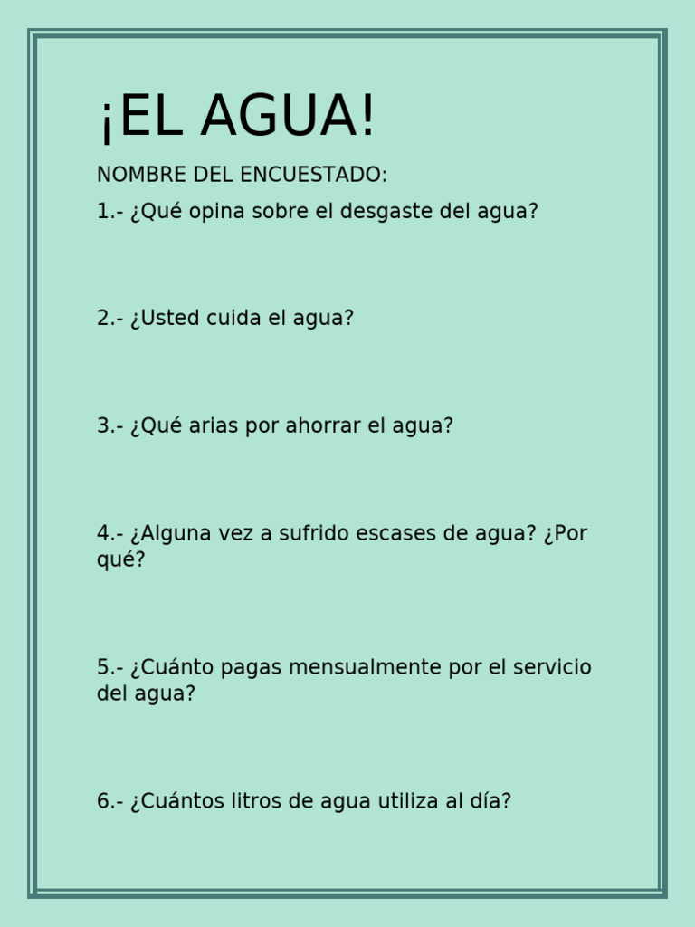 EL AGUA | PDF