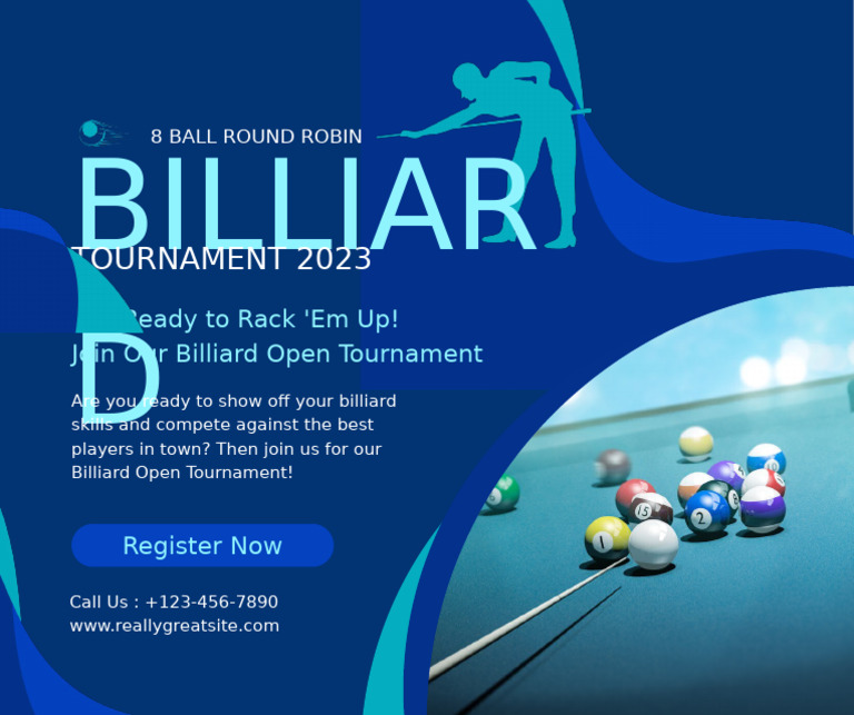 Blue Illustrated Billiard Tournament Facebook Post | PDF | Sports ...