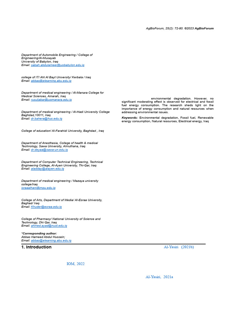 8 Paper+12+Agbio Dr.+Ayad | PDF | Sustainability | Coefficient Of Determination