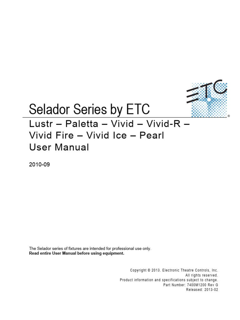Selador Series User Manual ETL Revg | PDF | Electrical Engineering | Manufactured Goods