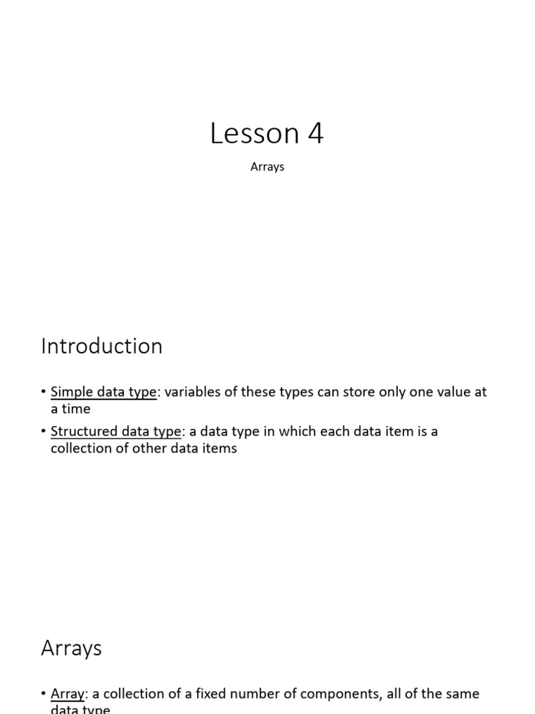 Introduction To C - C++Programming Lesson 4 | PDF | C++ | Data Type