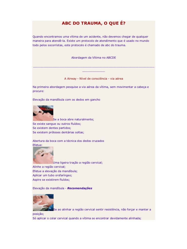ABC Do Trauma | PDF | Dor | Reanimação cardiopulmonar