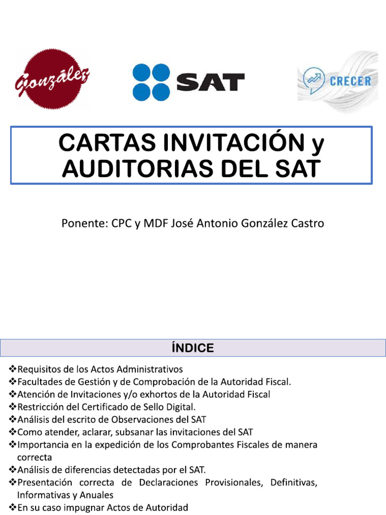 Cartas Invitacion Sat | PDF