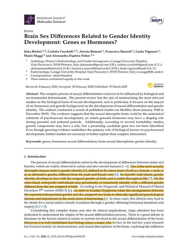 Ristori Et Al., 2020 | PDF | Gender Identity | Gender