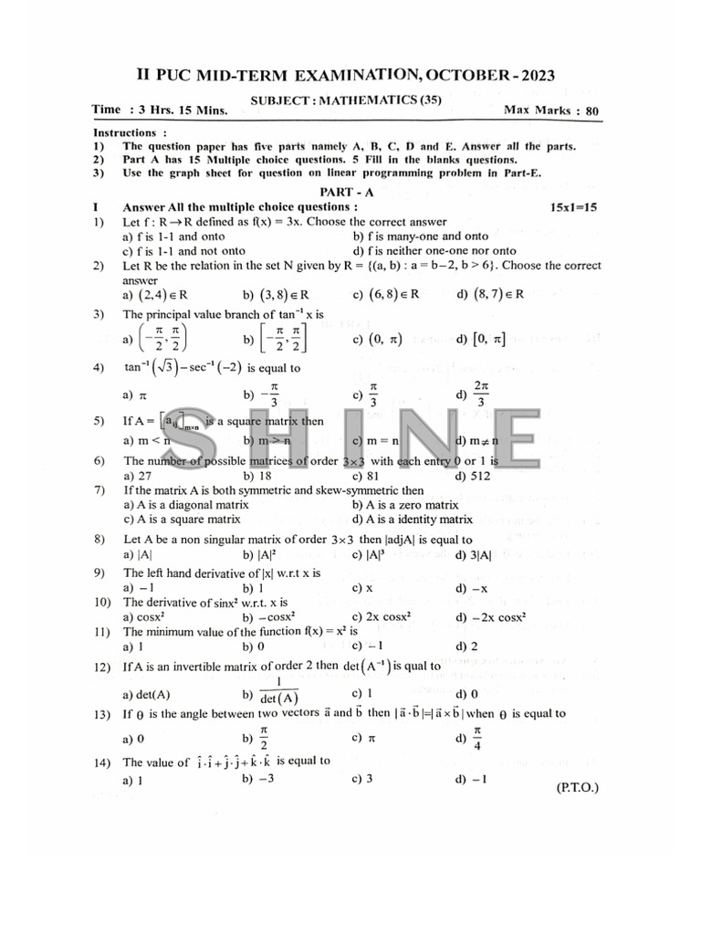 35 Mathematics IIPU Midterm 2023 | PDF