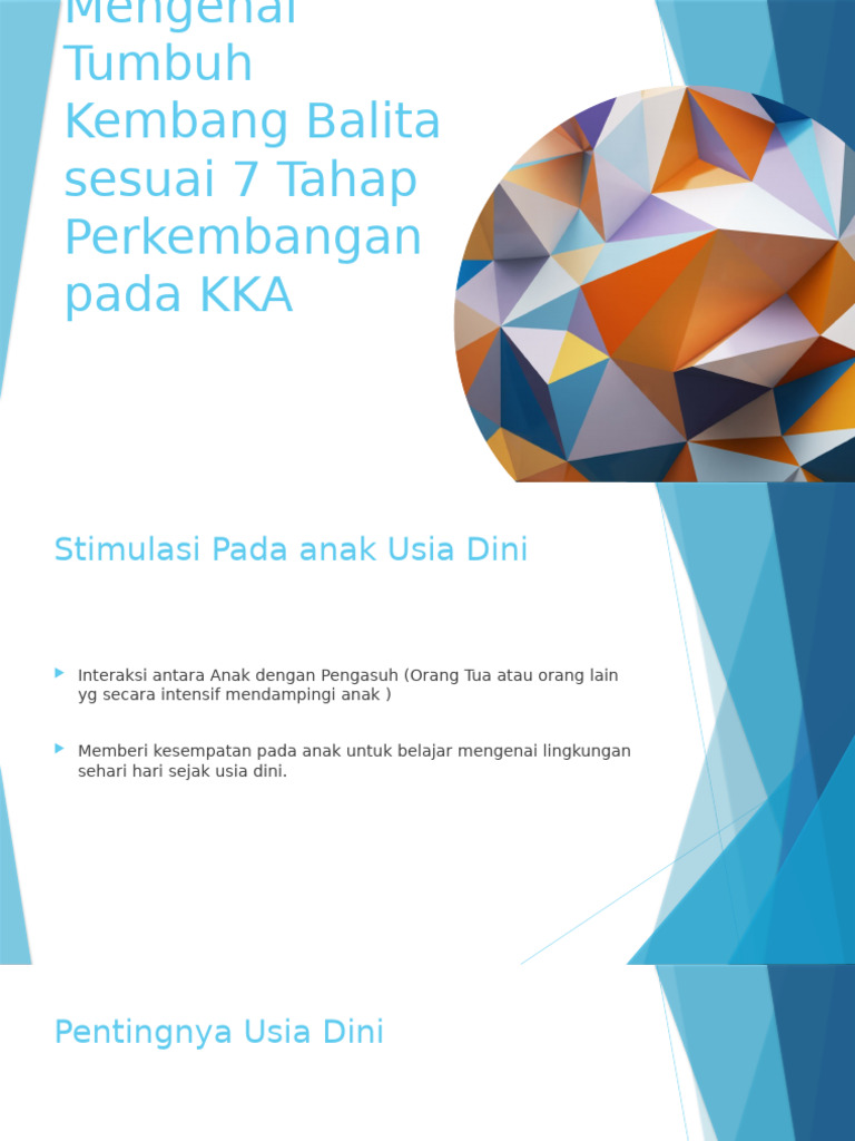 Stimulasi Perkembangan Anak & Aspek Perkembangan KKA | PDF