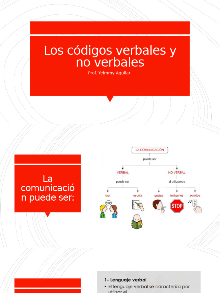 Los Códigos Verbales y No Verbales | PDF