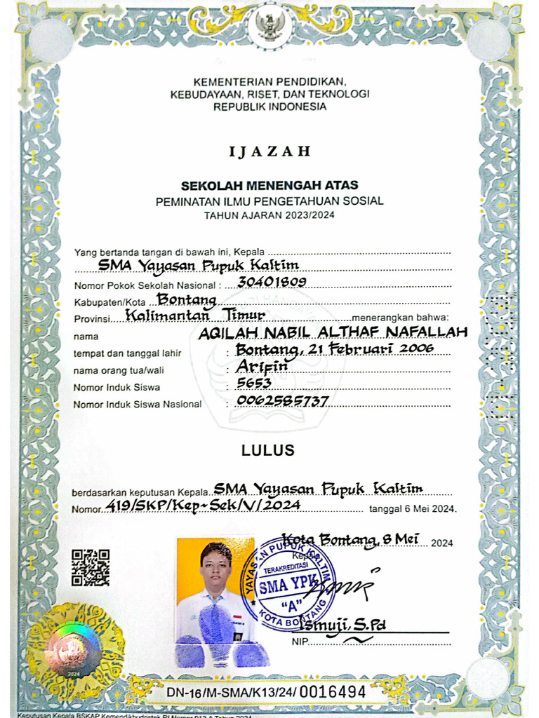 Ijazah Nabil | PDF
