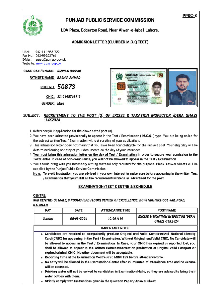 RIZWAN BASHIR, Ex | PDF | Multiple Choice