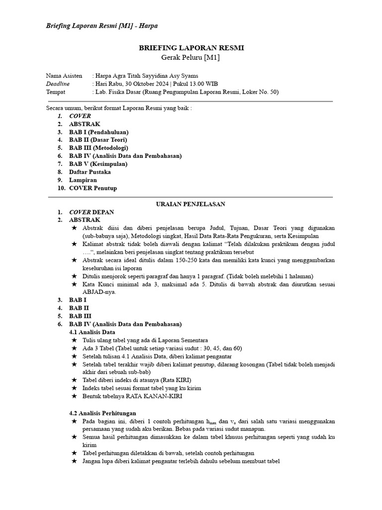 Briefing Lapres (M1) - Harpa | PDF