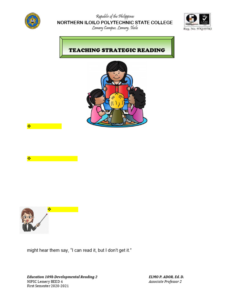 Strategic Reading Instruction Techniques | PDF | Reading Comprehension ...