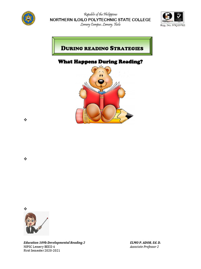 MODULE 10 Developmental Reading 2 | PDF | Lesson Plan | Reading ...