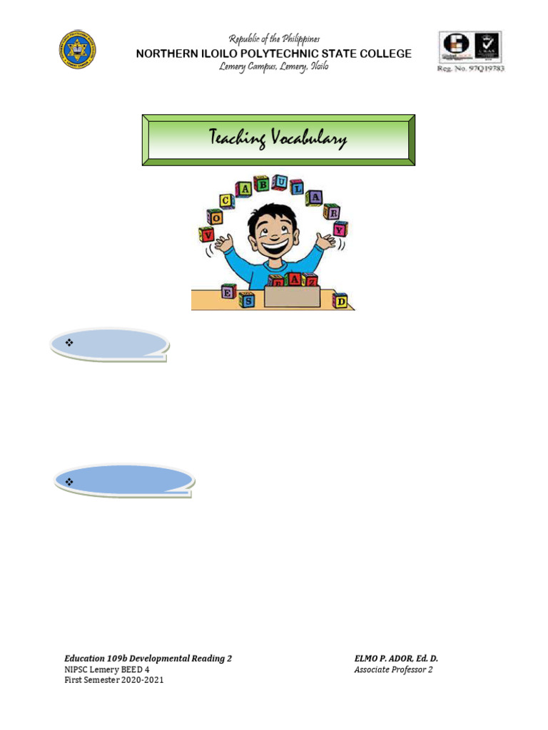 MODULE 8 in Developmental Reading 2 | PDF | Vocabulary | Reading Comprehension