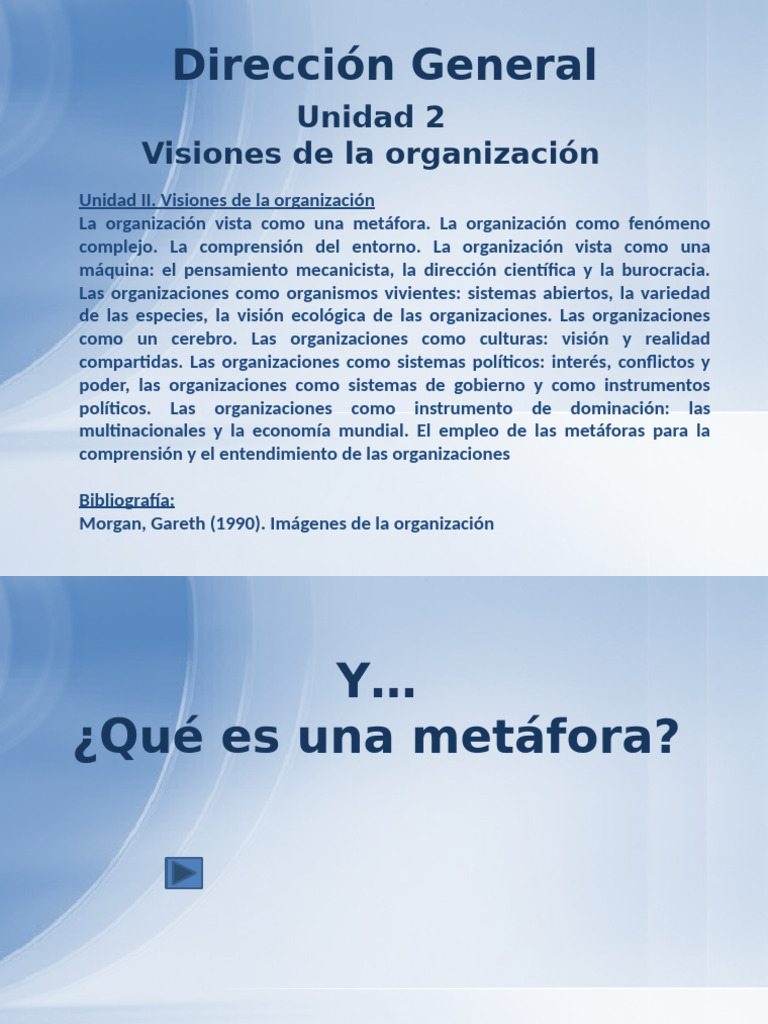 Unidad 2. Visiones de La Organización | PDF | Aprendizaje | Business