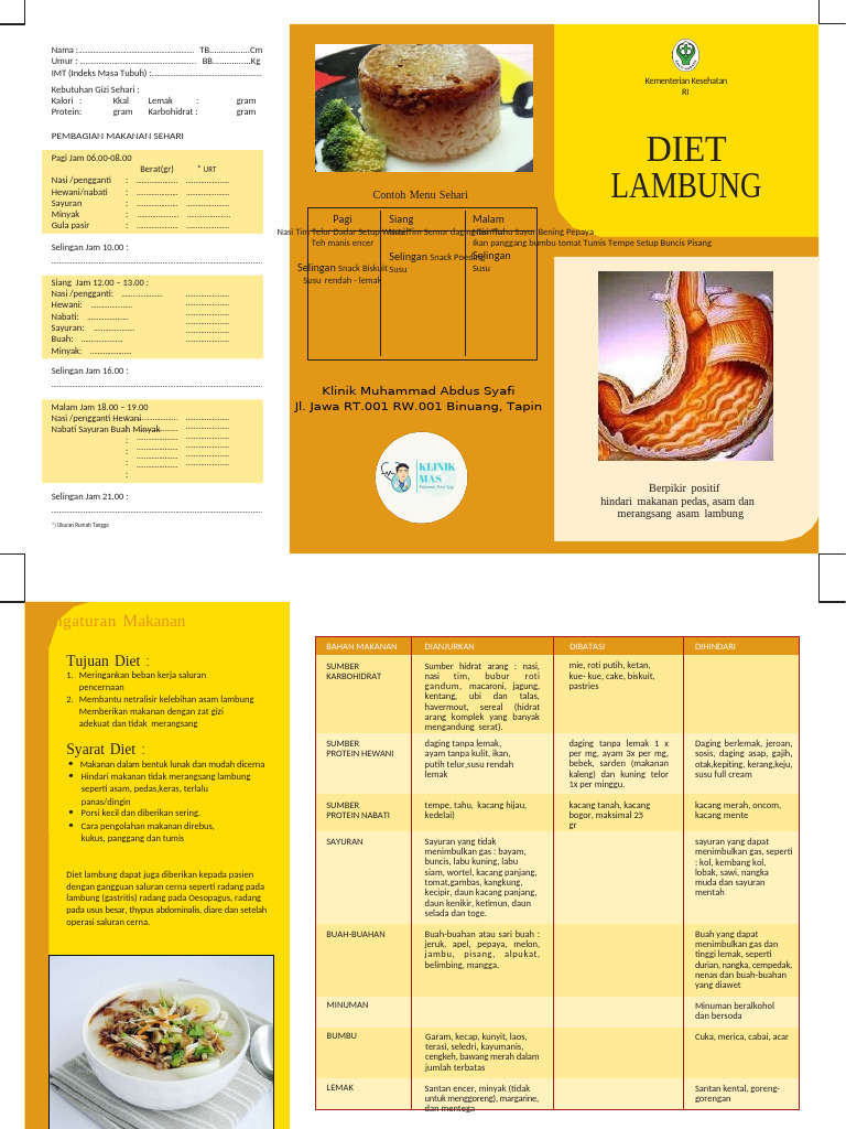 Brosur-Diet-Lambung KMAS | PDF