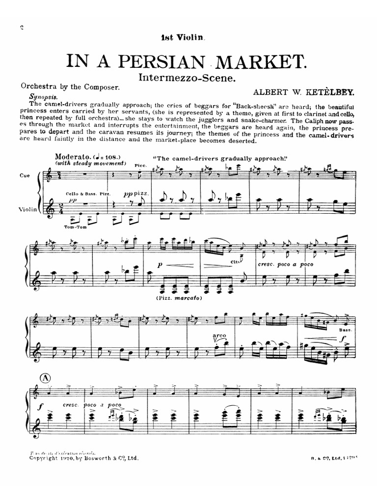 Violin 1 - in A A Persian Market | PDF