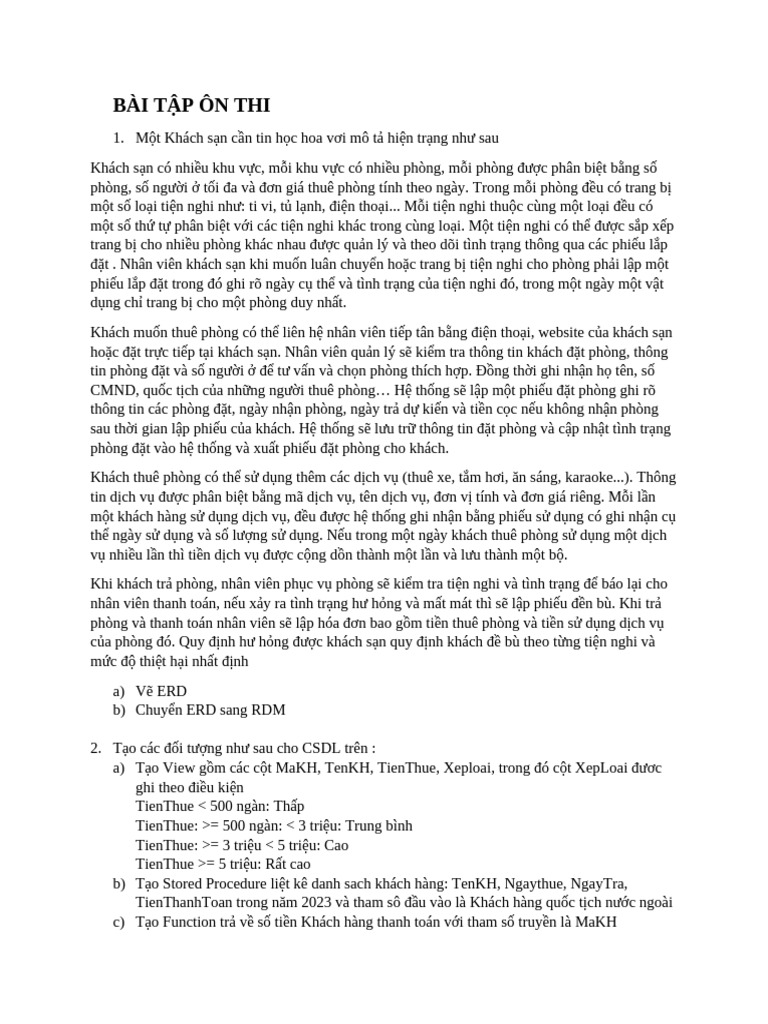 Bai Tap On Thi | PDF